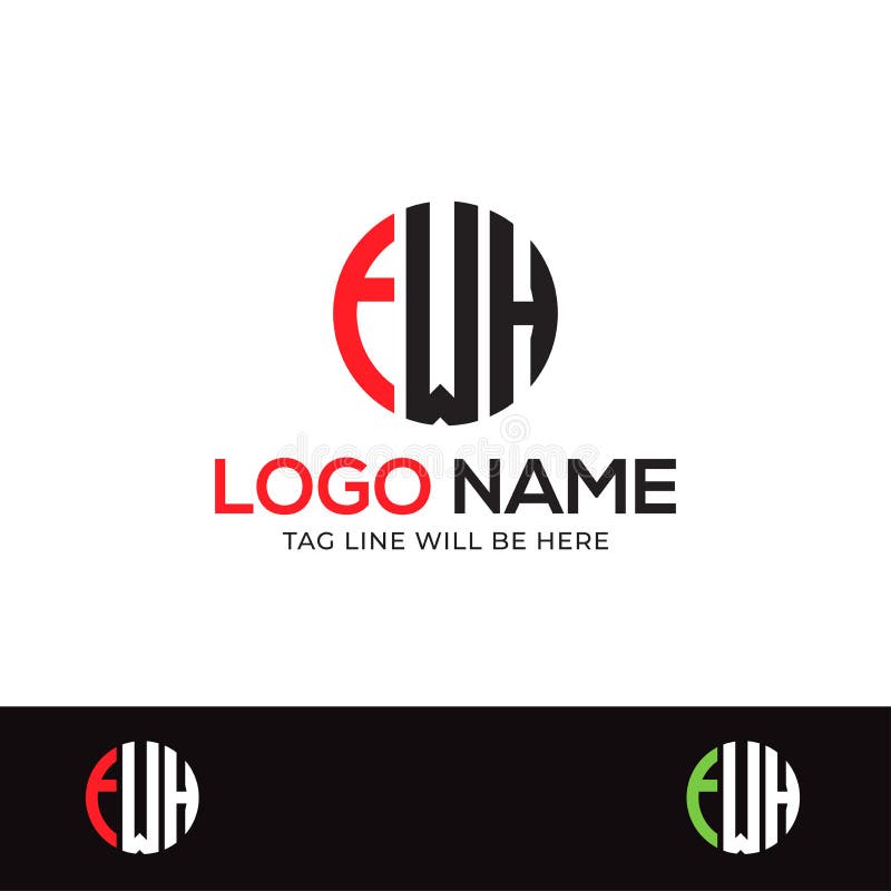 EWH Letter Logo Design stock illustration. Illustration of elegant ...