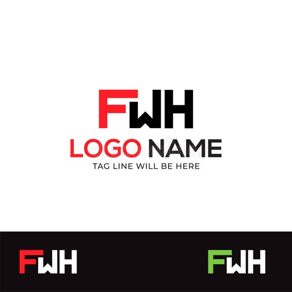 FWH Letter Logo Design stock illustration. Illustration of style ...