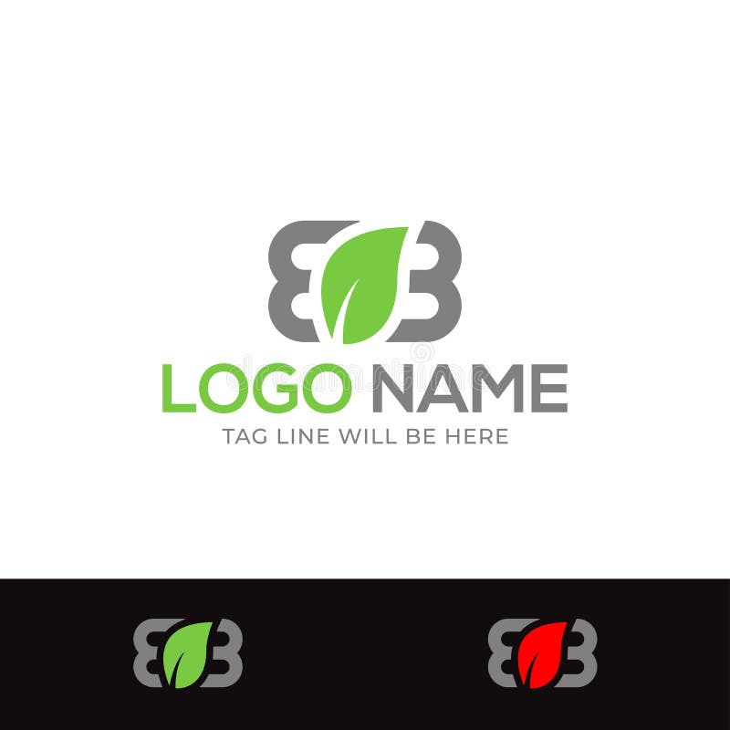 EB Letter Logo Design with Leaf Stock Vector - Illustration of business ...