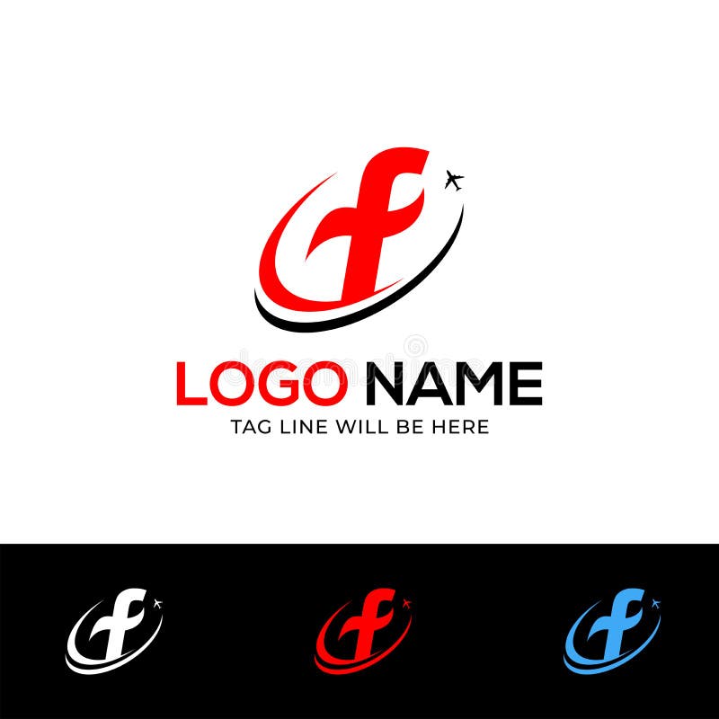 F Letter Logo with Flight Effect Stock Vector - Illustration of effect ...