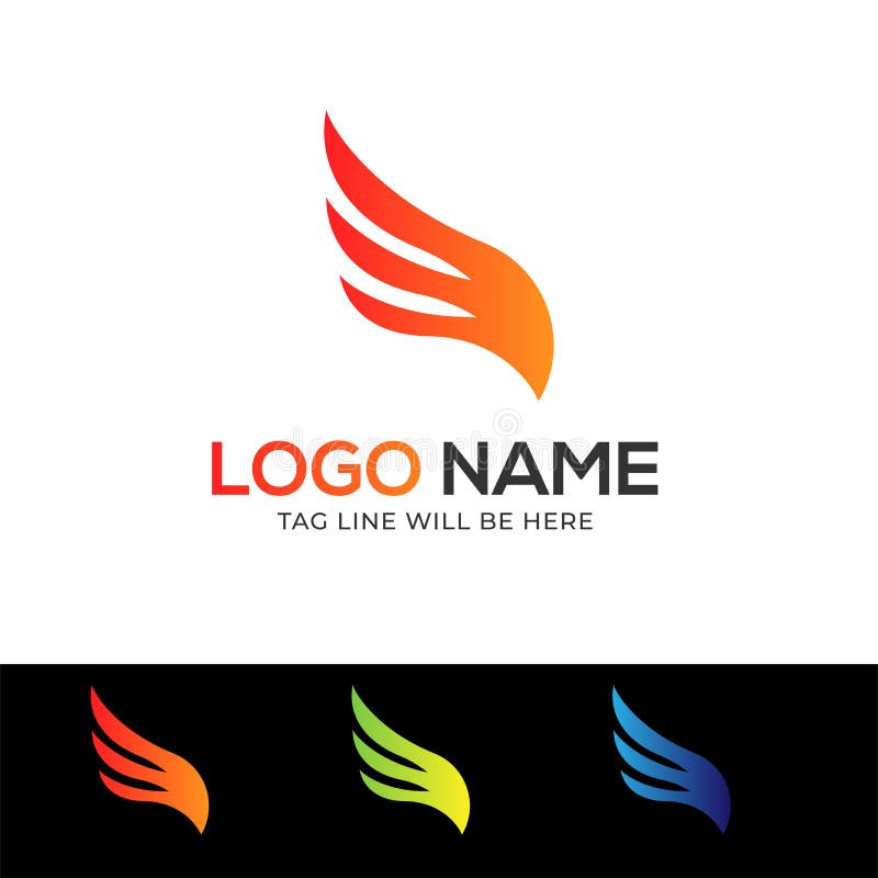 Wing Logo Design stock vector. Illustration of vector - 143188534