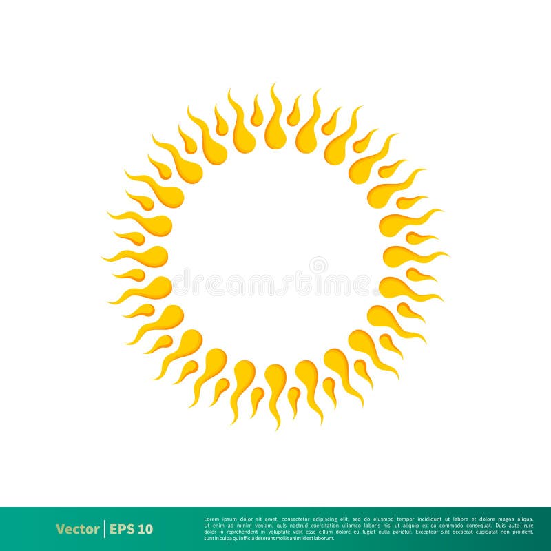 Sun Burn Vector Icon Logo Template Illustration Design. Vector EPS 10 ...