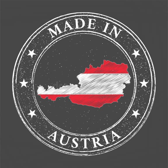 Made in Austria template stock vector. Illustration of geography ...