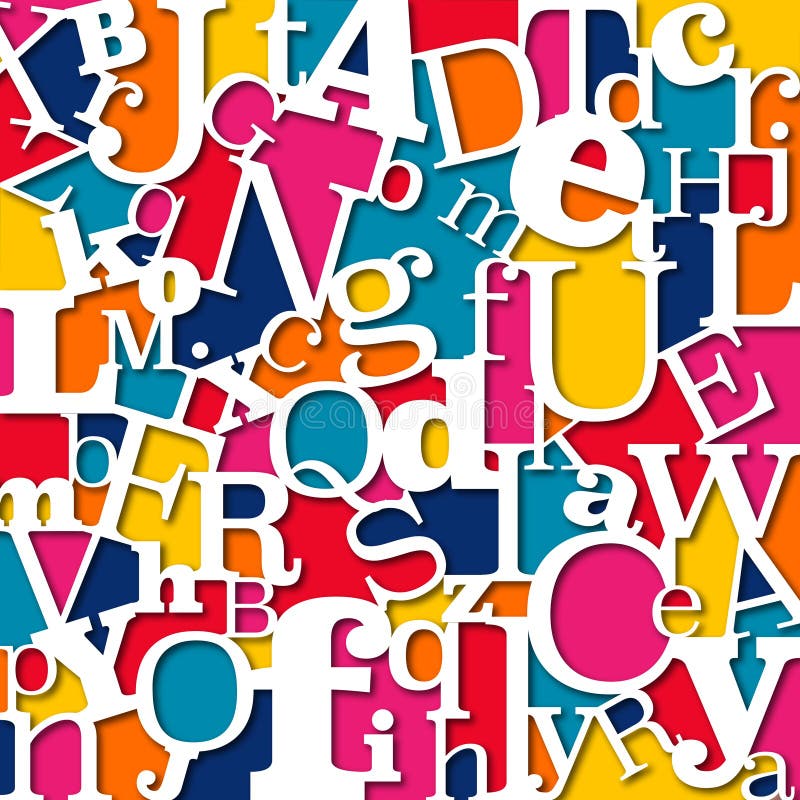 Fun Colorful Educational Alphabet Background Texture Stock Illustration ...