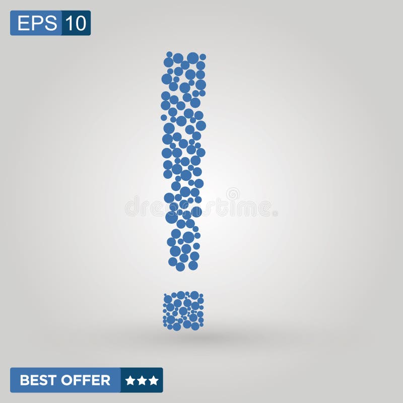 Exclamation Mark Bubble Design Icon.Dots Vector Illustration Stock ...
