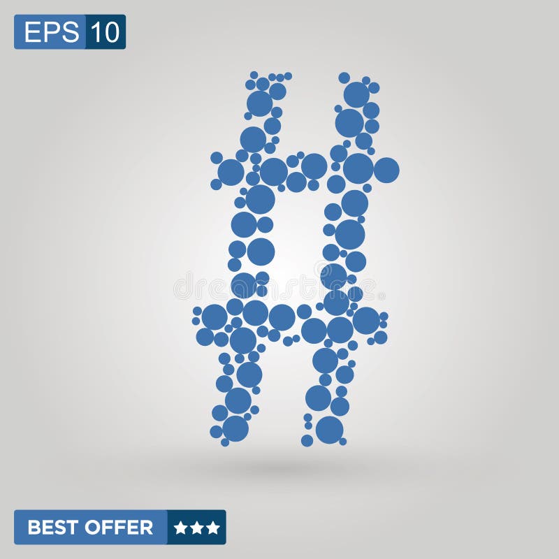 Hashtag Symbol Bubble Design Icon. Dots Vector Illustration Stock ...