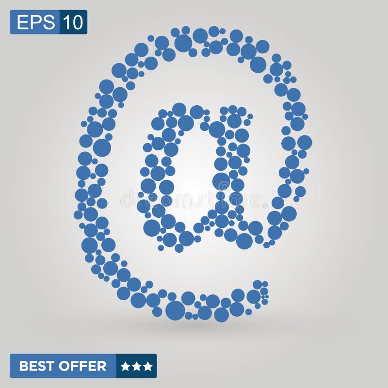 Email Sign Bubble Design Icon. Dots Vector Illustration Stock Vector ...