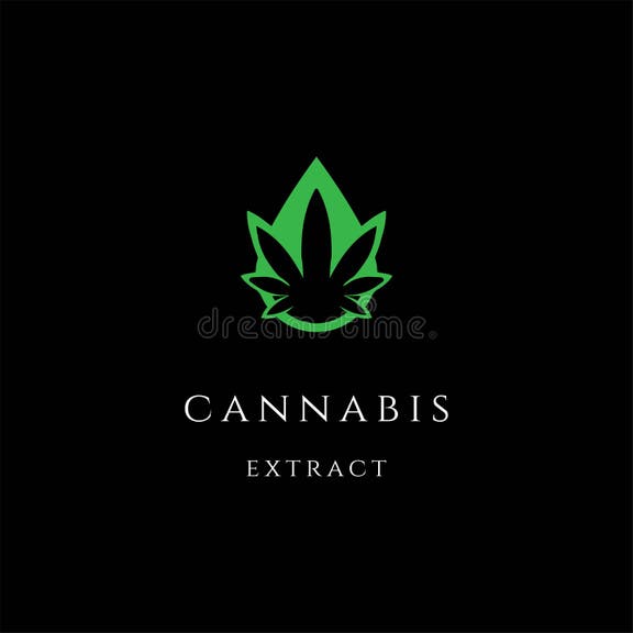 Cannabis Ganja Marijuana Leaf Hemp CBD Oil Drop Extract Logo Design ...