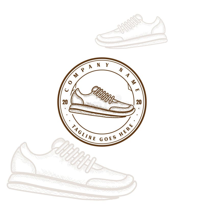 Vintage Retro Sport Shoe Store Badge Emblem Label Logo Design Vector ...