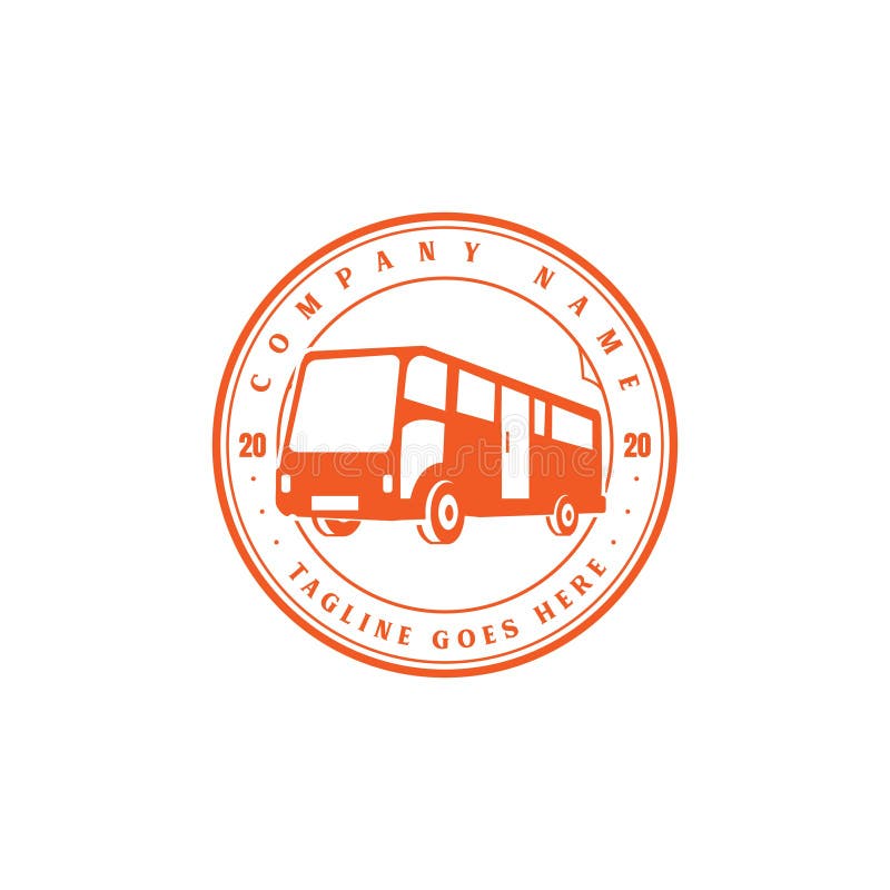 Retro Vintage Bus Car Transport Transportation Logo Design Vector Stock ...