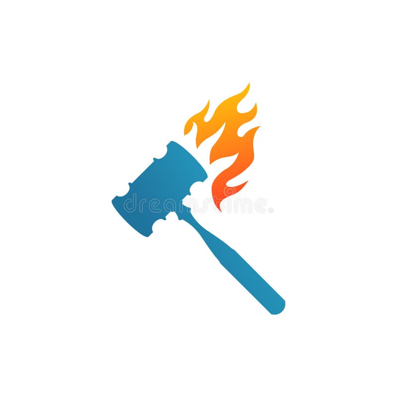 Illustration Vector Graphic of Adventure Fire Hammer Logo Stock Vector ...