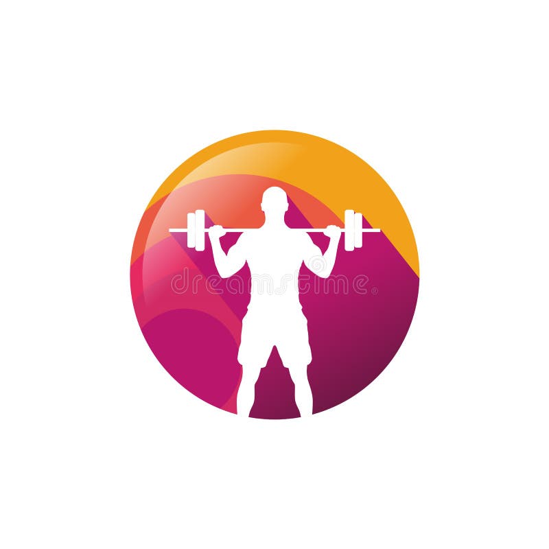 Illustration Vector Graphic of Bodybuilder in Purple Color Logo Stock ...