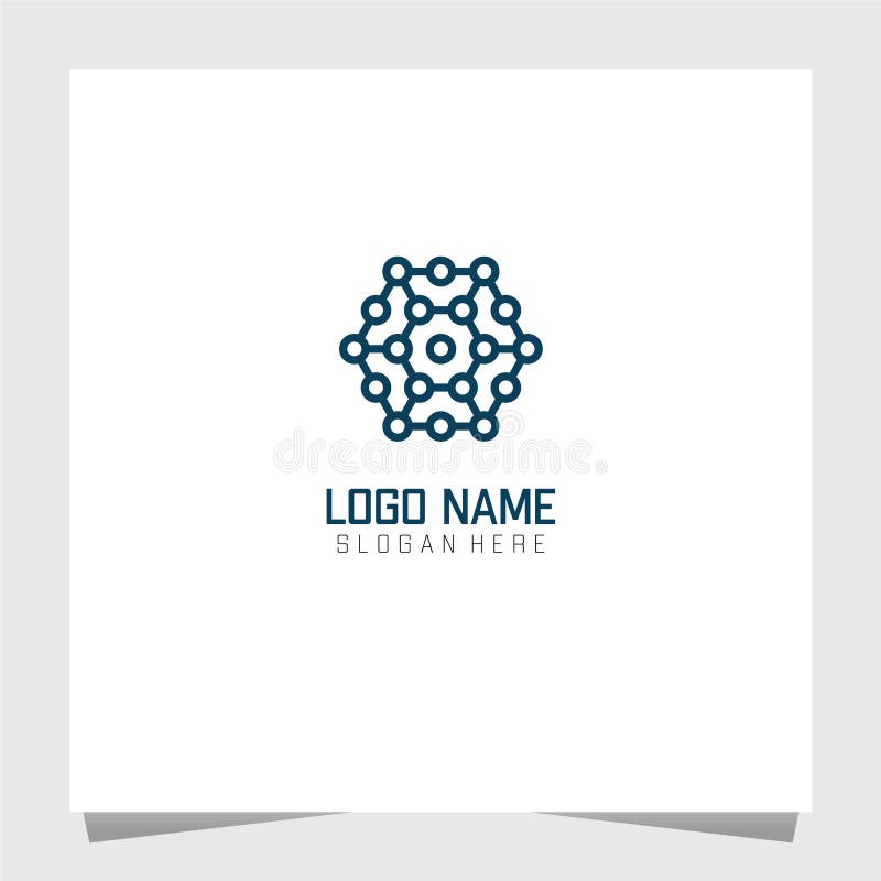 Illustration Vector Graphic of Hexagon Dot Logo Stock Vector ...