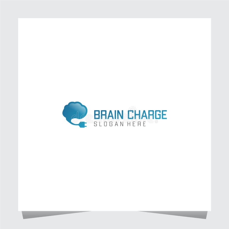 Illustration Vector Graphic of Brain Charge Logo Stock Vector ...