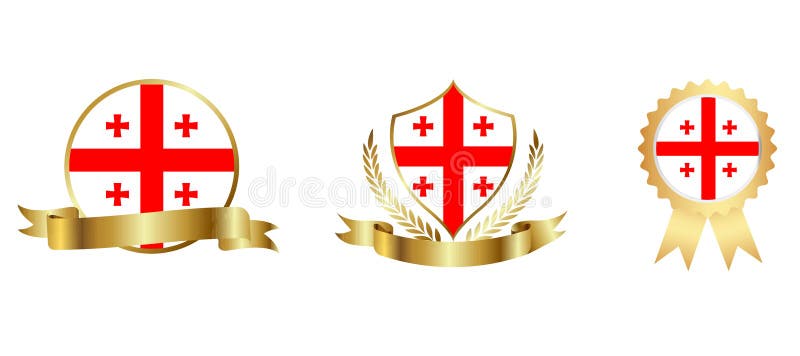 Georgia Flag Icon . Web Icon Set . Icons Collection Flat. Simple Vector ...