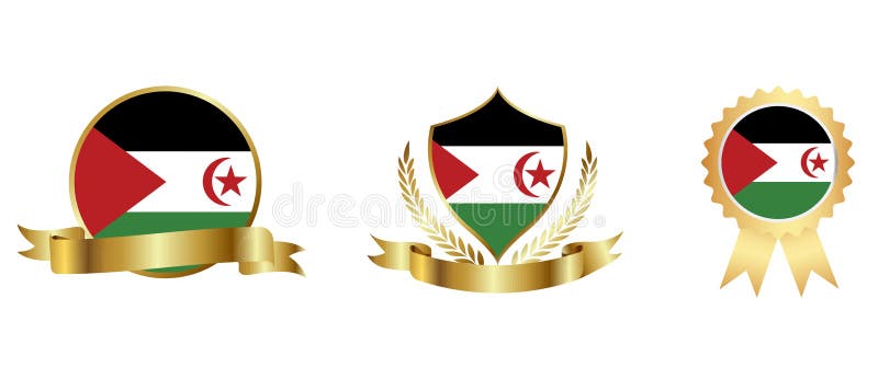 Western Sahara Flag Icon . Web Icon Set . Icons Collection Flat. Simple ...