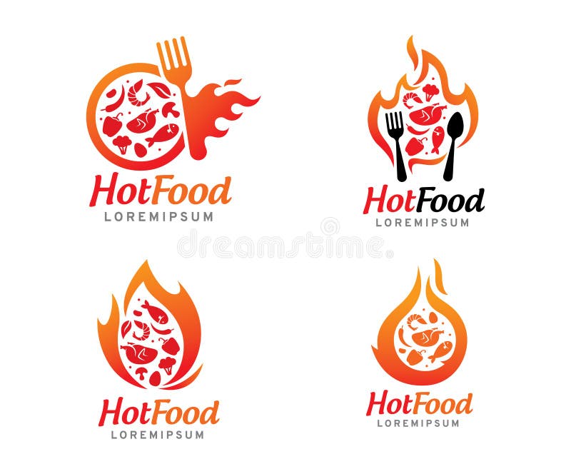 Hot Food Logo Symbol or Icon Template Stock Vector - Illustration of ...