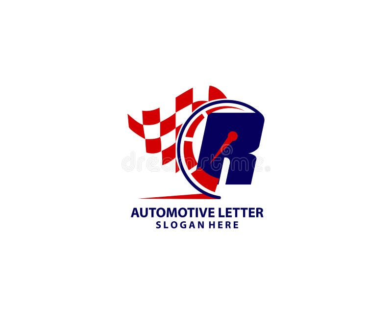 Speedometer Logo Letter R. Speed Logo, with Vector Illustration Stock ...