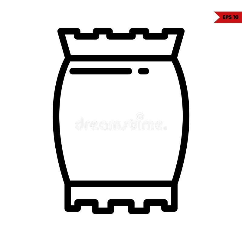 Illustration of Flour Sack Line Icon Stock Vector - Illustration of ...