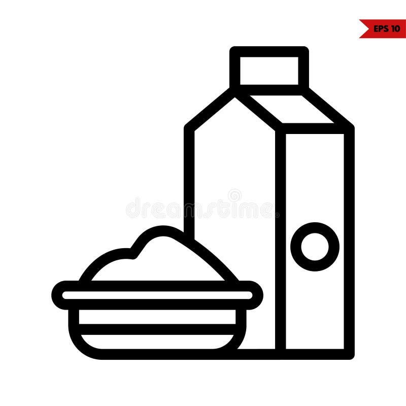 Illustration of Milk Line Icon Stock Vector - Illustration of isolated ...