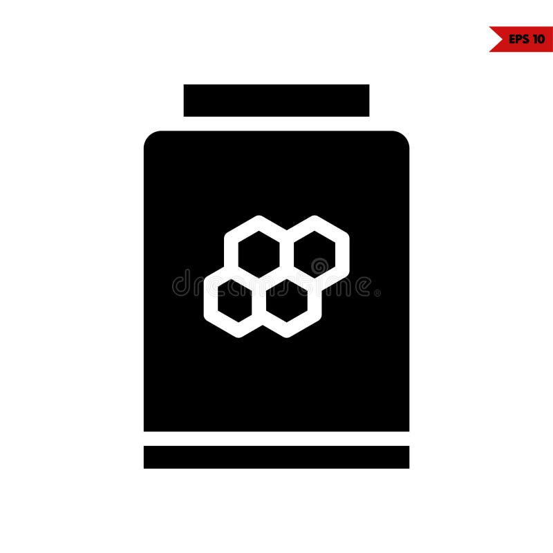 Illustration of Honey Glyph Icon Stock Vector - Illustration of golden ...