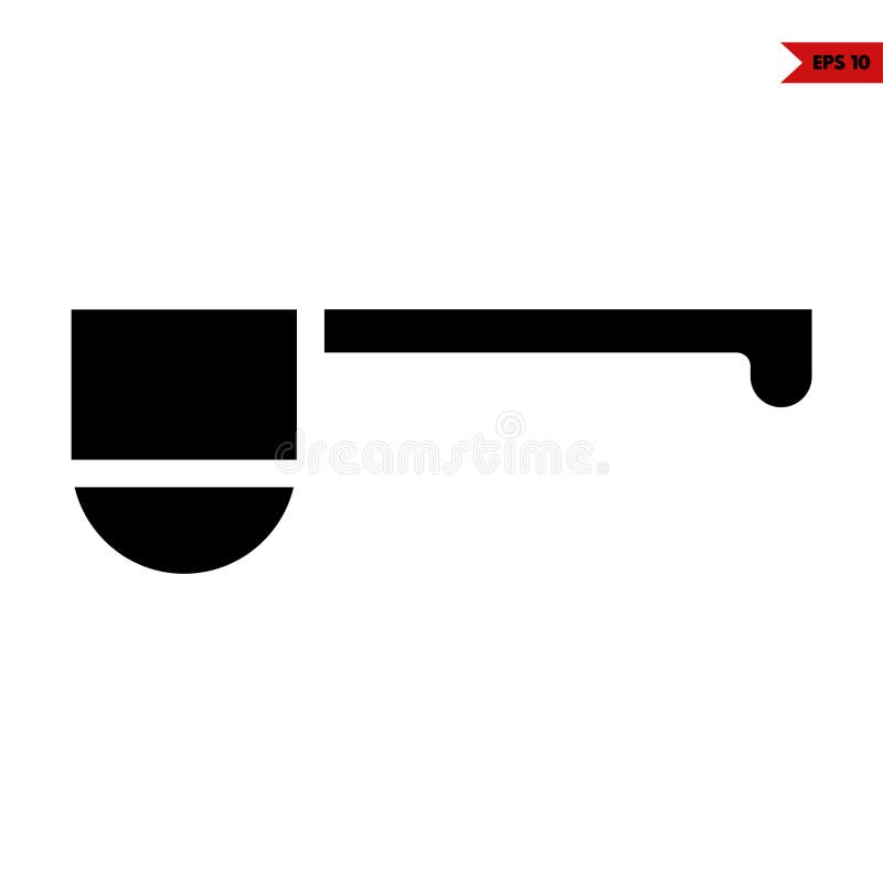 Illustration of Spoon Milk Powder Glyph Icon Stock Vector ...