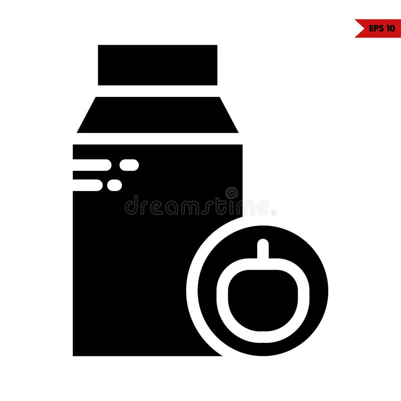 Illustration of Canned Fruit Glyph Icon Stock Vector - Illustration of ...