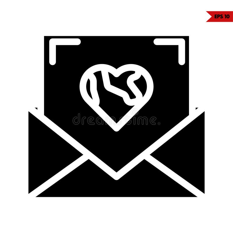 Illustration of Earth Day Letter Glyph Icon Stock Vector - Illustration ...