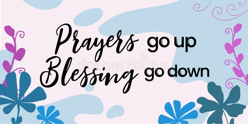 Religious Faith Quote Prayers and Blessing Vector Natural Background ...