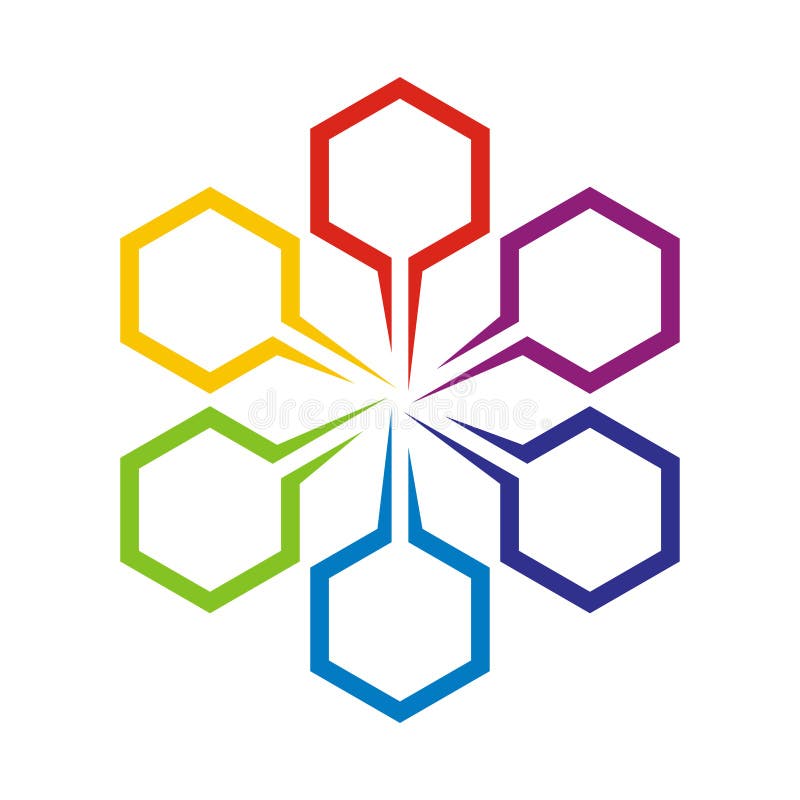 Hive logo 6 icon template stock vector. Illustration of brand - 301982084