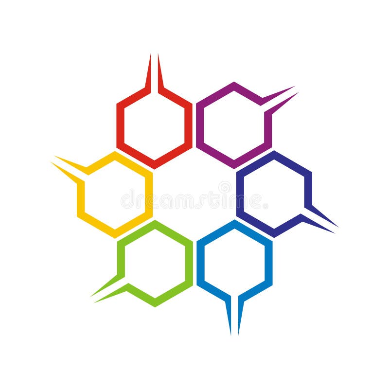 Hive logo 5 icon template stock illustration. Illustration of polygonal ...