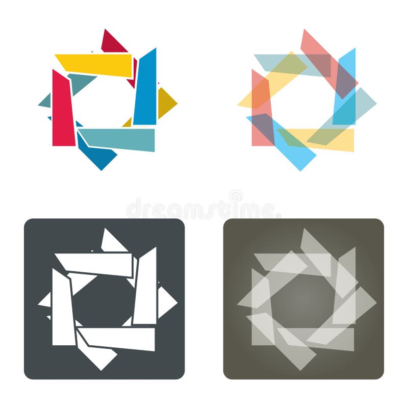 Template with Abstract Star Collection Stock Vector - Illustration of ...