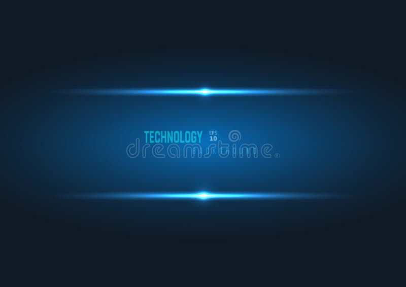 Template Abstract Technology Style Blue Shiny Color Black Frame Layout ...