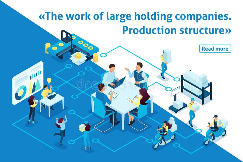 Template Article Banner, Isometric Work of Large Holding Companies ...