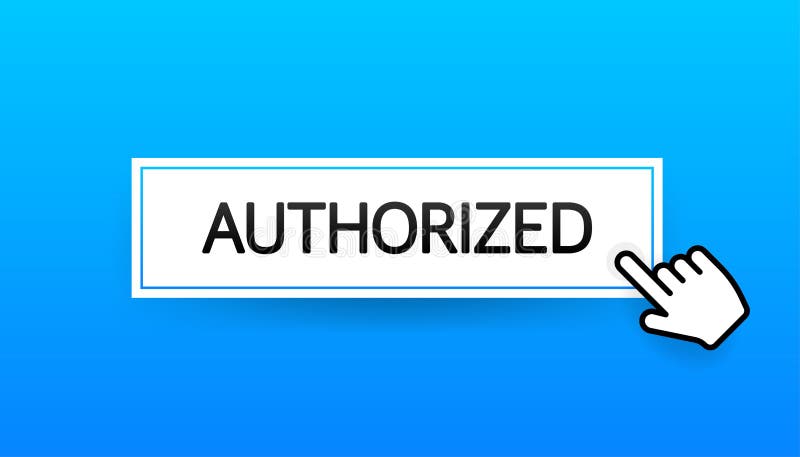Template with Authorized Button. Logo, Label Stock Vector ...
