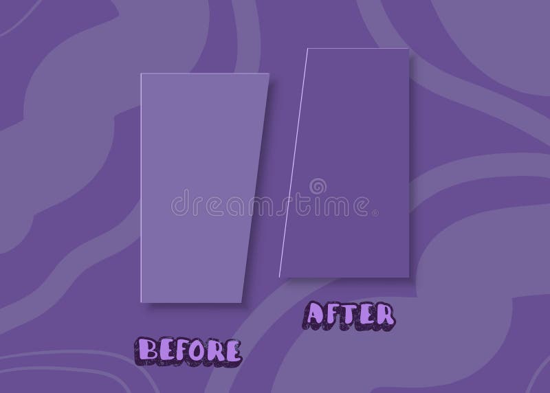 Before and after Banner with Empty Space. Vector Illustration. Stock ...