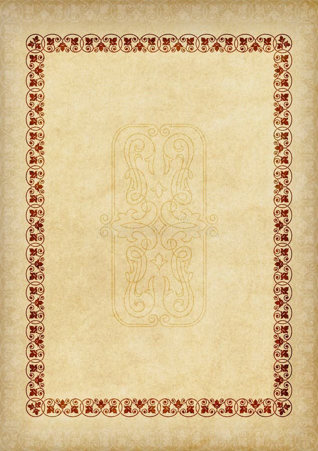 Template, Background with a Framework and Decorative Element on Piece ...