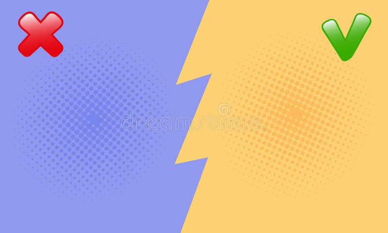 Template Background Wrong or Correct. Comics Style Design. Vector ...