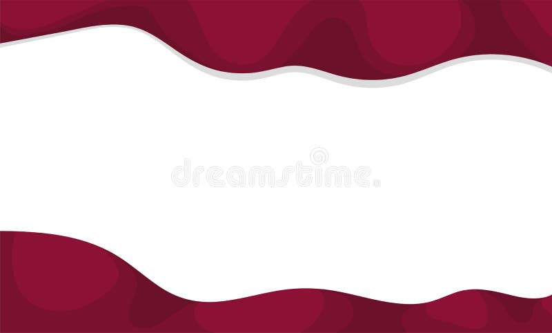 Template Banner with Waving Maroon Clothes, Vector Illustration Stock ...