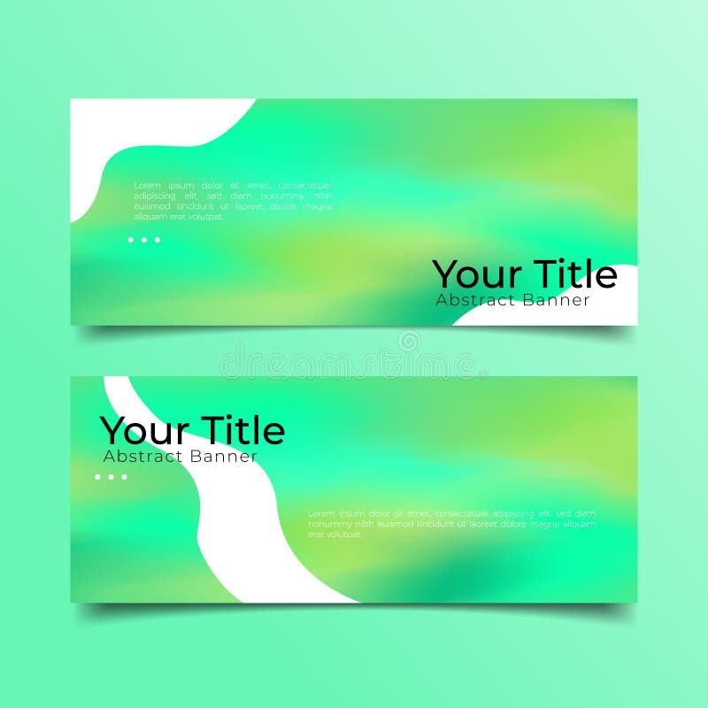 Template Banner Website with Green Blur Nature Stock Vector ...