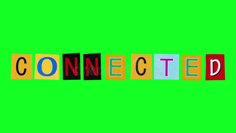 Template of Banner with the Word Connected Made of Crumpling and ...