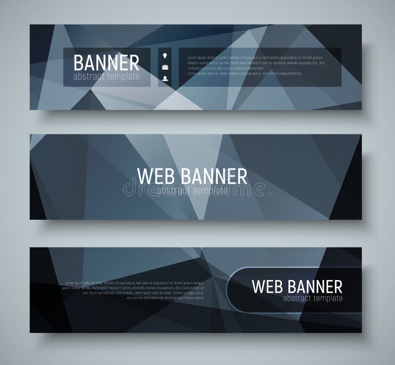Template Banners with Transparent Design Elements and Text Stock Vector ...
