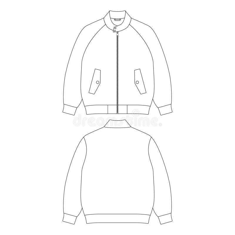 Template Coach Jacket Vector Illustration Flat Design Stock Vector ...