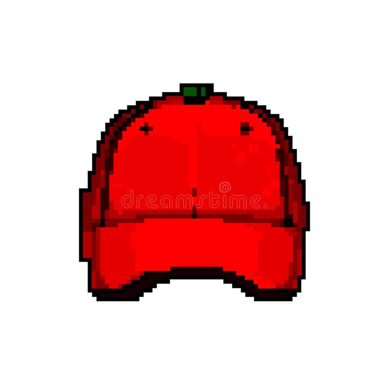 Template Baseball Cap Game Pixel Art Vector Illustration Stock Vector ...