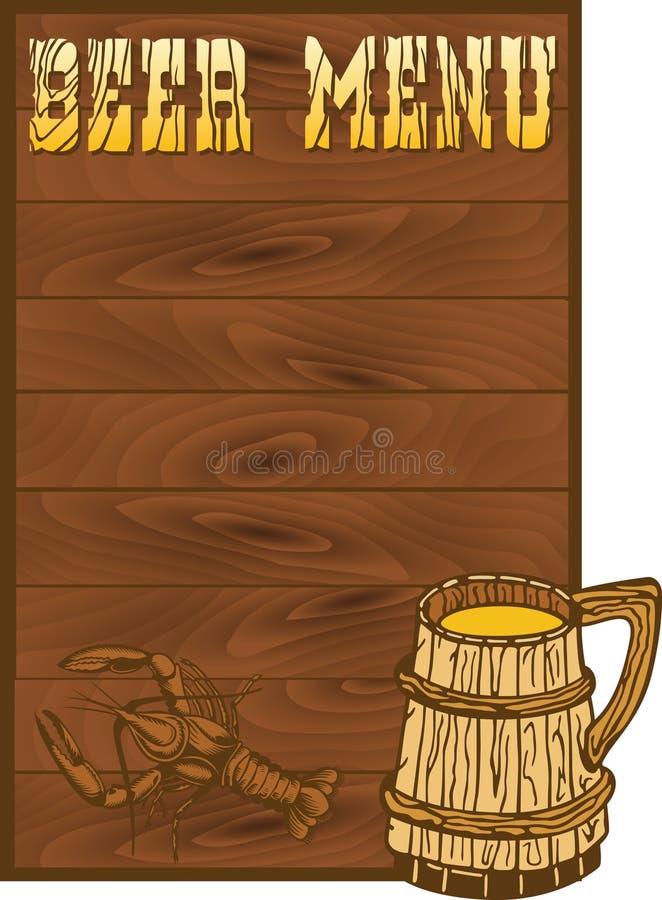 Beer menu template stock vector. Illustration of design - 29878061
