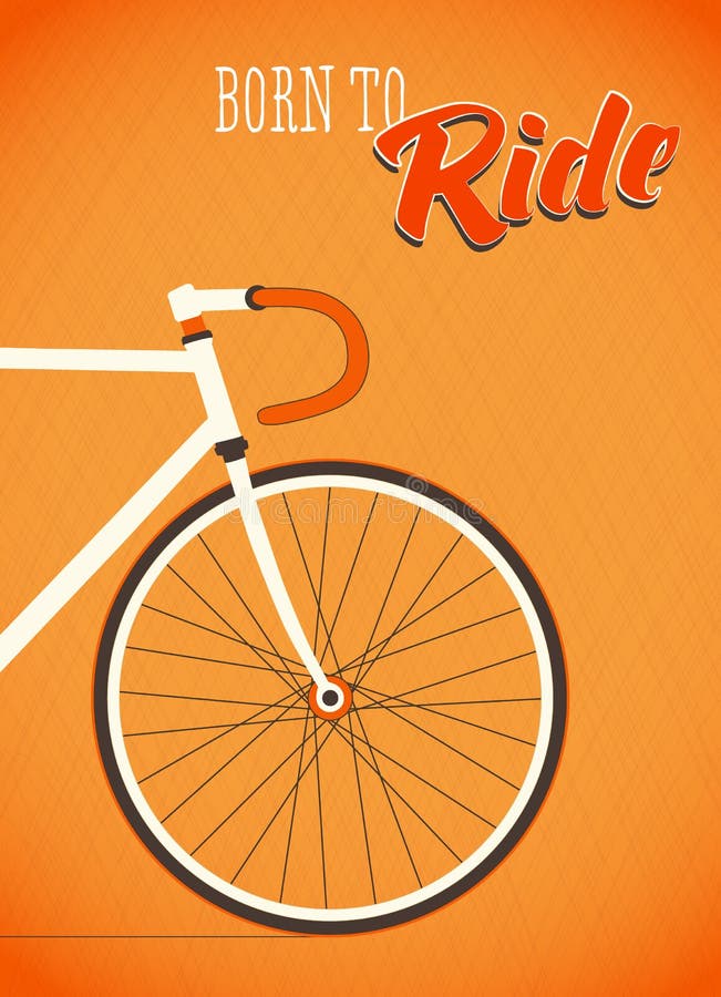 Template with Bicycle Theme. Stock Vector - Illustration of road ...