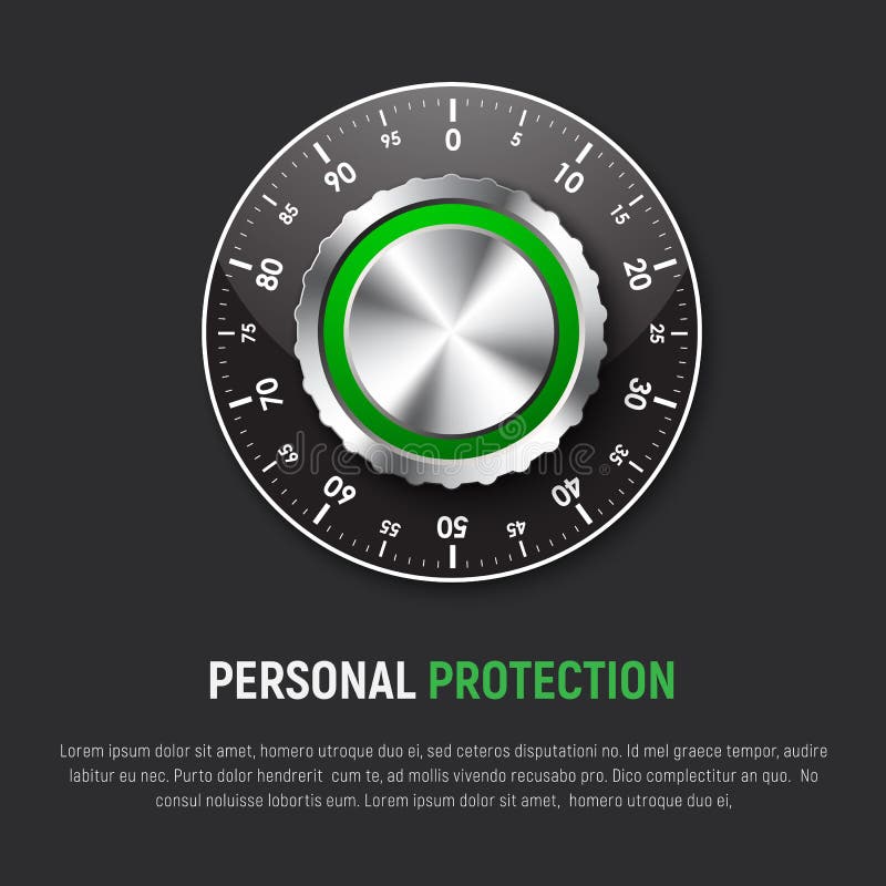 Template of Black Square Banner with Mechanical Combination Lock Stock ...