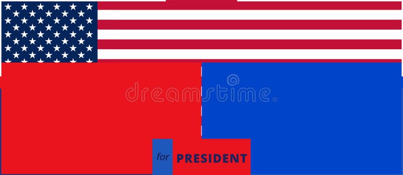 Template Blank Banner Background in Red and Blue As the Democrats and ...