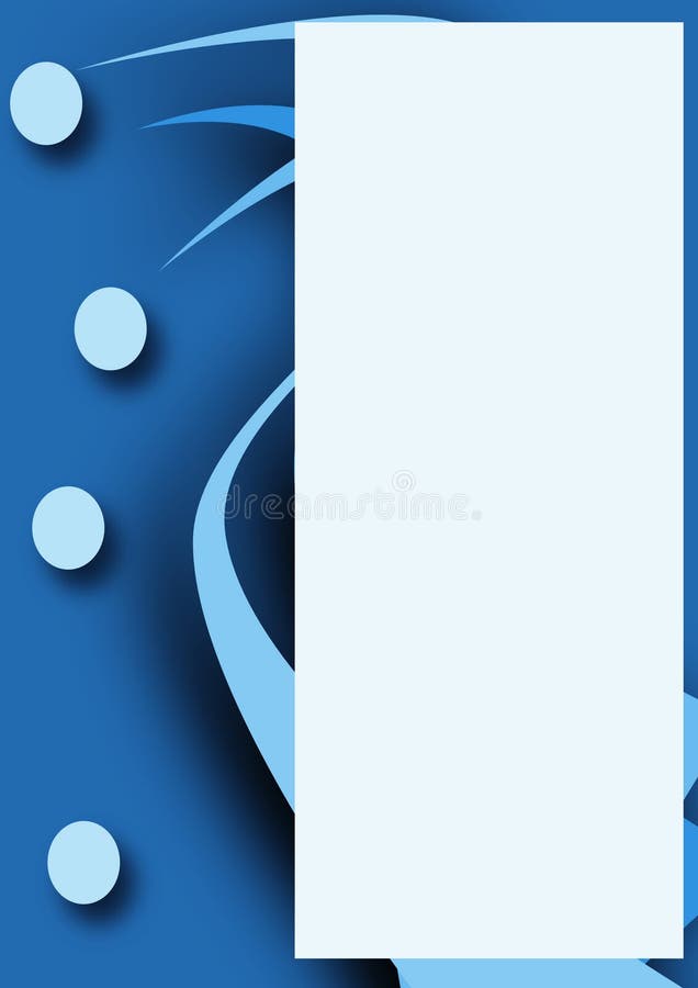 Template Blank Blue Sea Card Stock Illustration - Illustration of easy ...