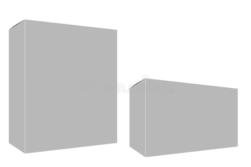 For Template Blank Box, Isolated on White Stock Vector - Illustration ...